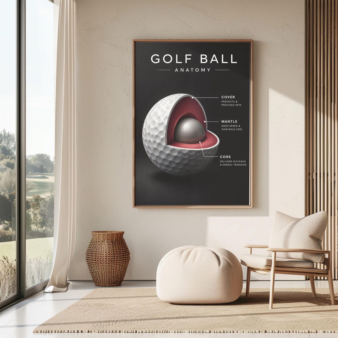 Golf Ball Anatomy Diagram Print | Science Golf Training Wall Art - Etsy