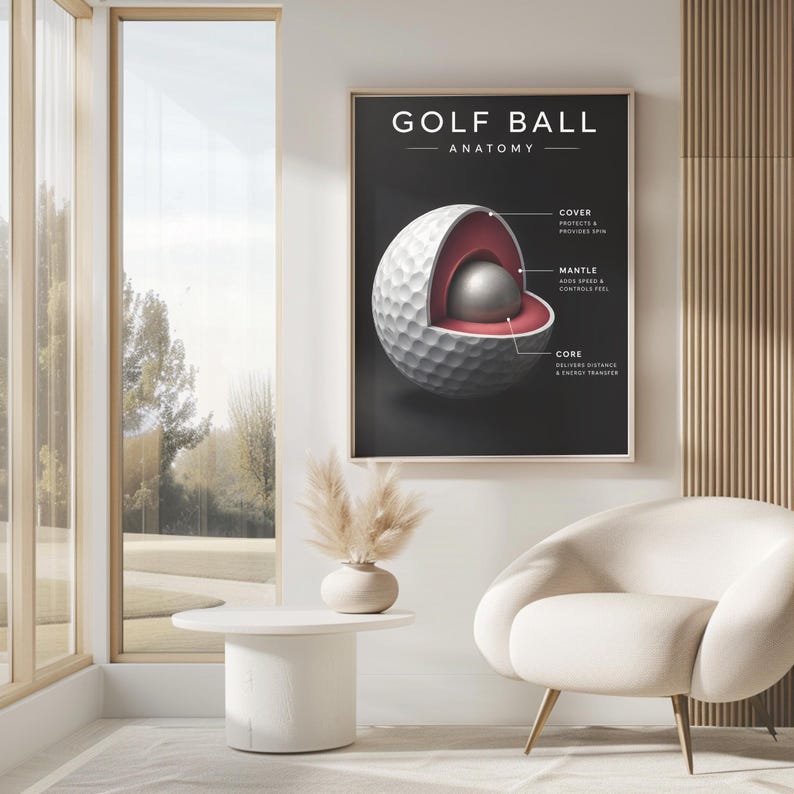 Golf Ball Anatomy Diagram Print | Science Golf Training Wall Art - Etsy