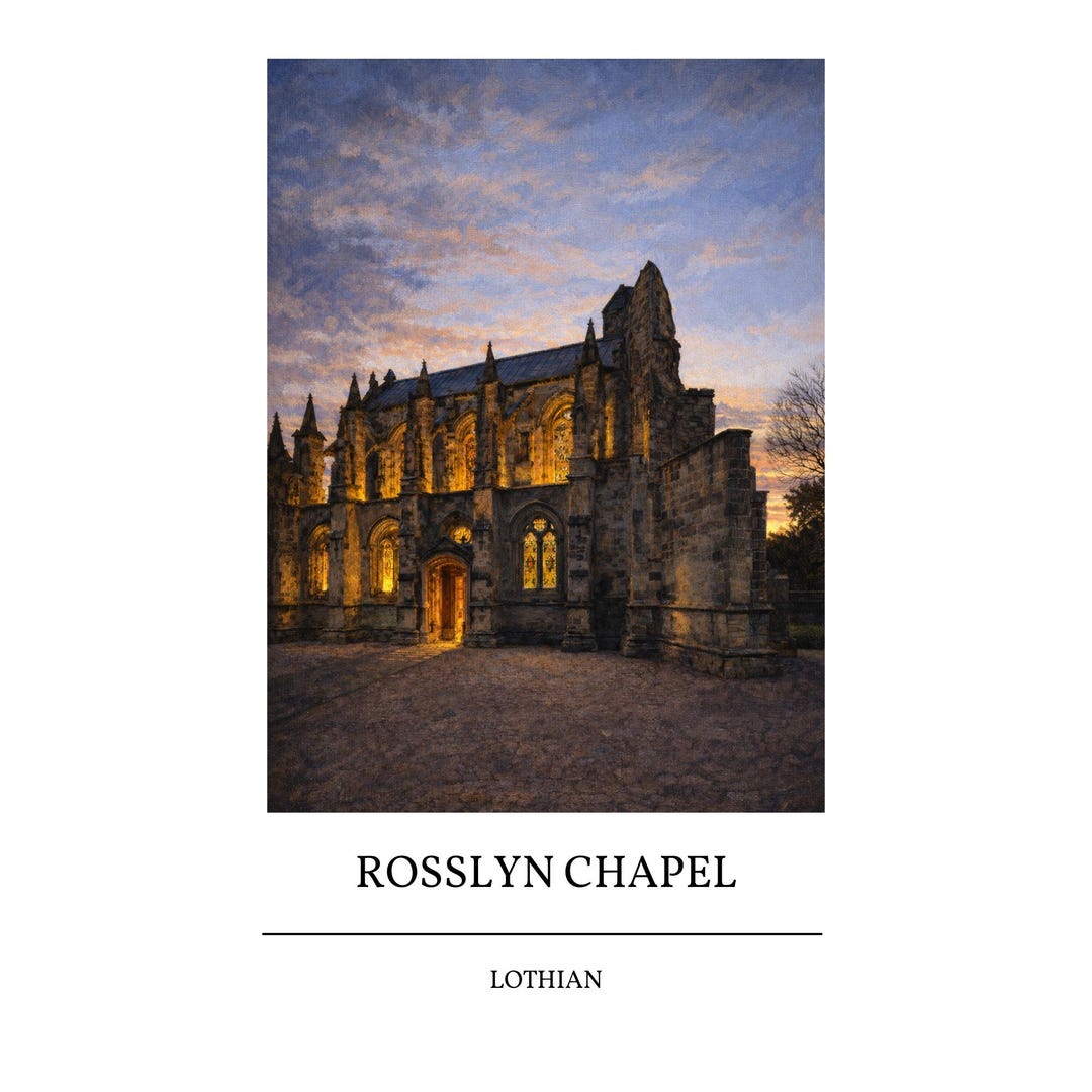 Rosslyn Chapel Print | Gothic Architecture, Scotland (digital Download ...