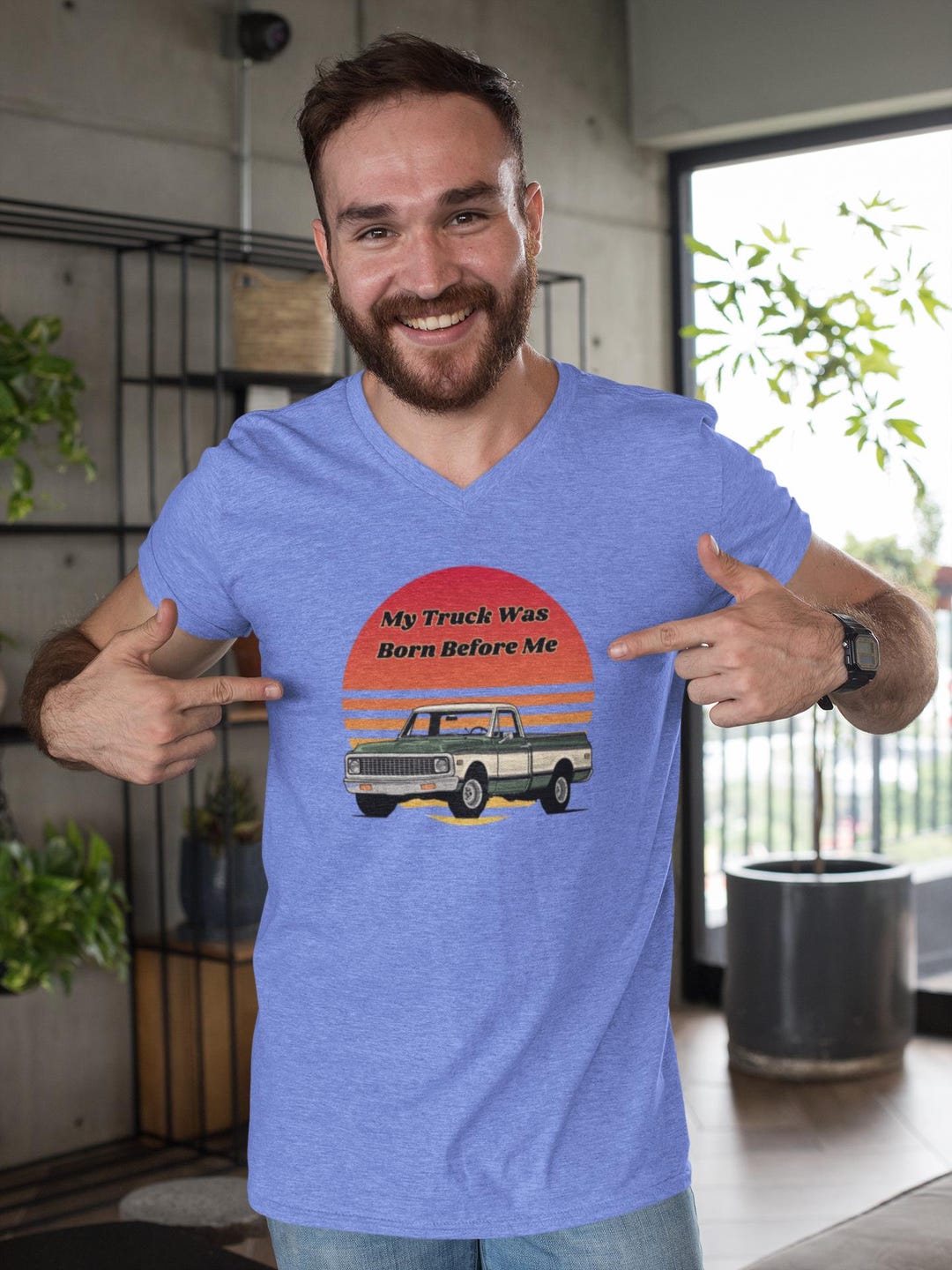 My Truck Was Born Before Me – Chevy C10 Classic Pickup Retro Sunset ...
