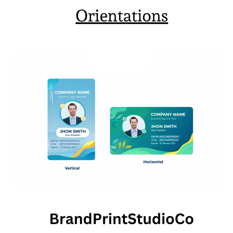 Custom ID Badge With Name and Logo | Personalized Plastic PVC ID Card ...