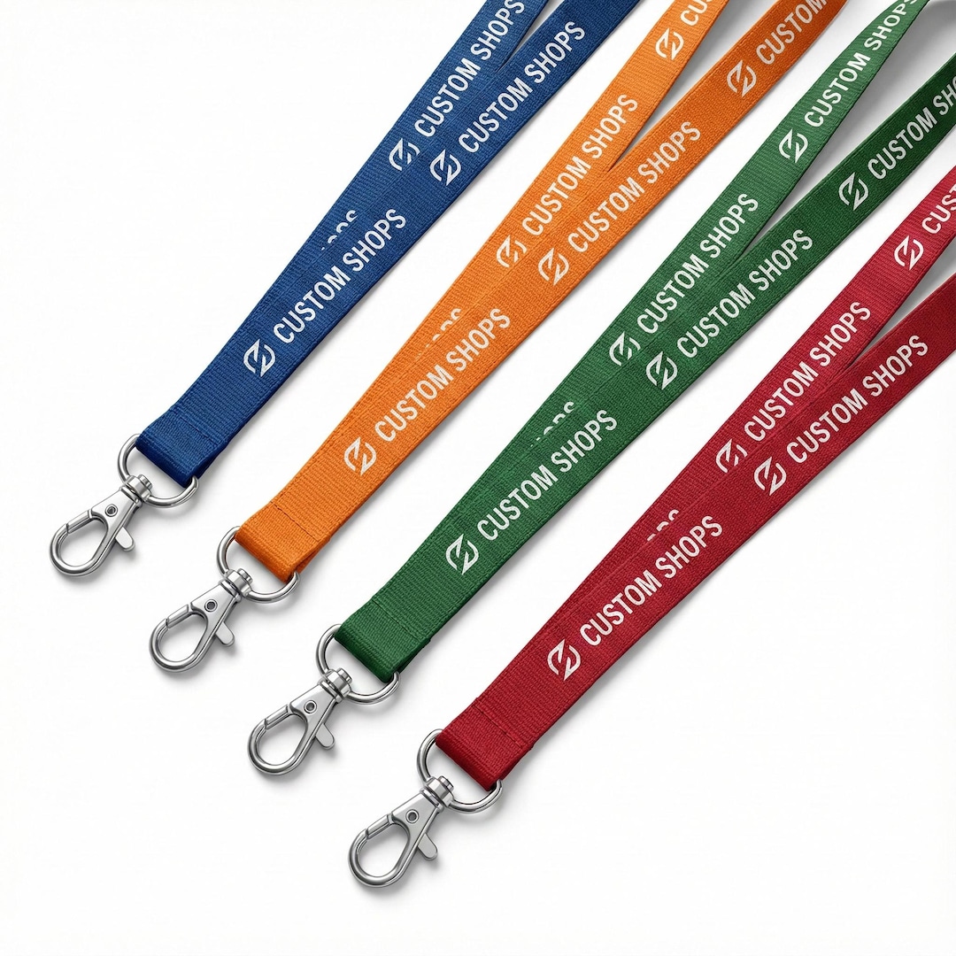 Custom Polyester Logo Lanyards – Personalized Printed ID Badge Lanyards ...