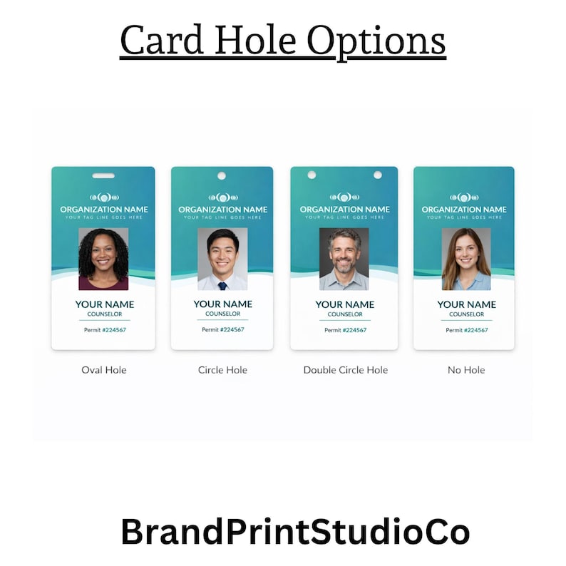 Custom ID Badge With Name and Logo | Personalized Plastic PVC ID Card ...