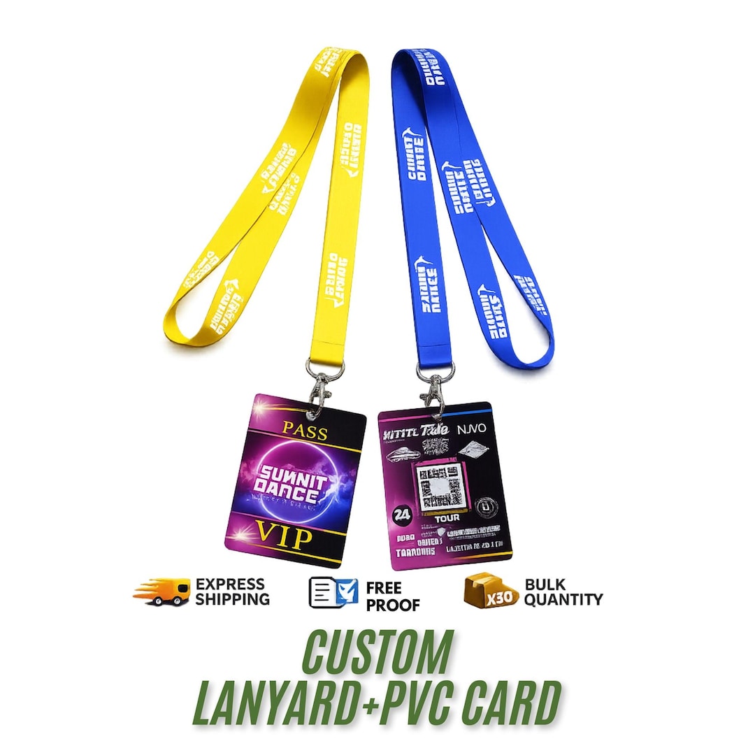 Custom Lanyards & PVC ID Cards | Personalized Badge Holders, Printed ...