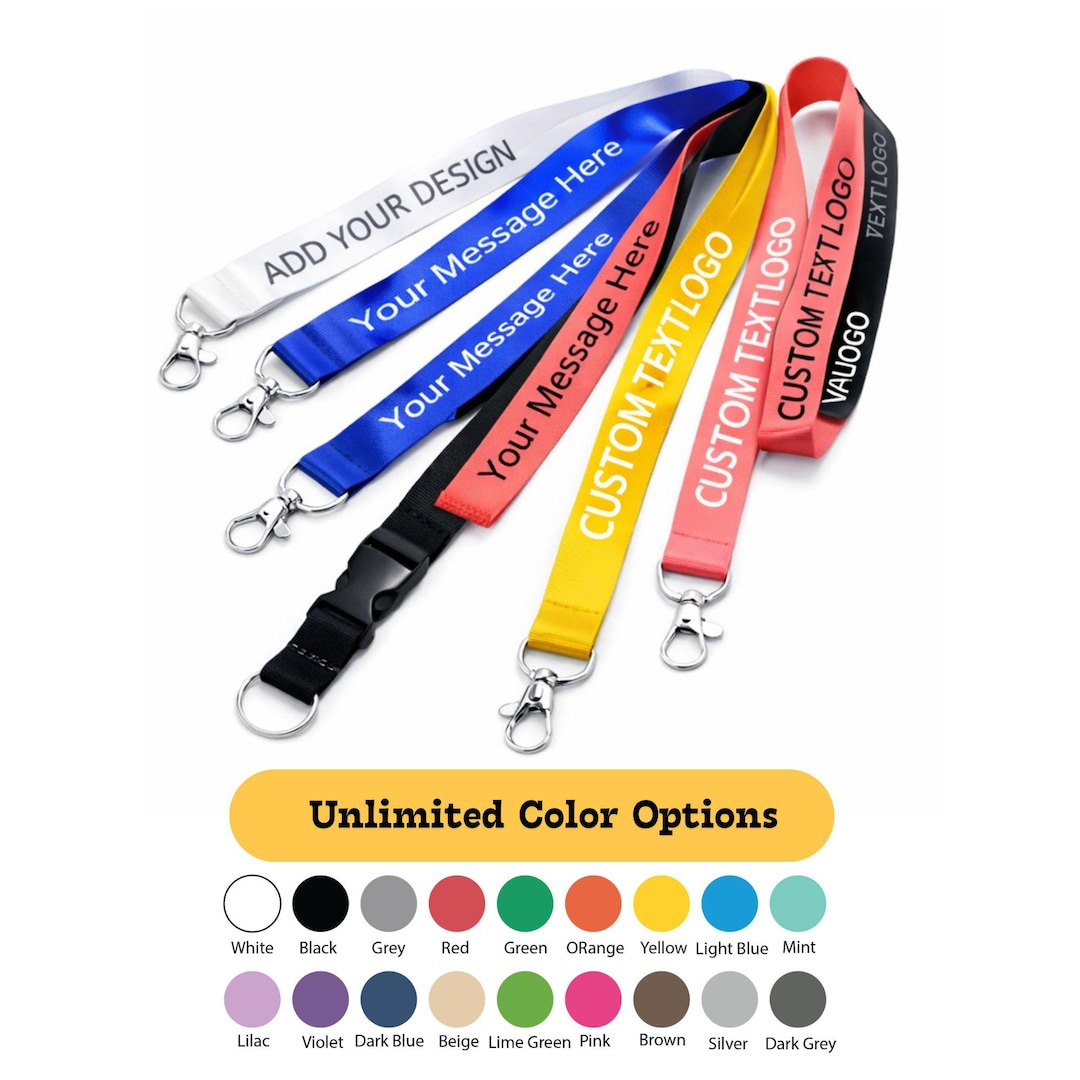 Custom Lanyard With Logo | Personalized ID Lanyards | ID Badge Holder ...
