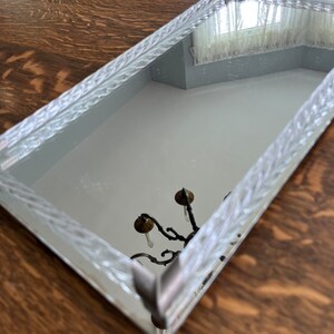 Vintage MCM Glass Rope Vanity Mirror Dresser Perfume Tray - Etsy