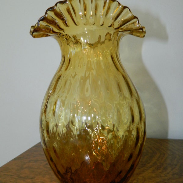 Ruffled Rim Vase - Etsy