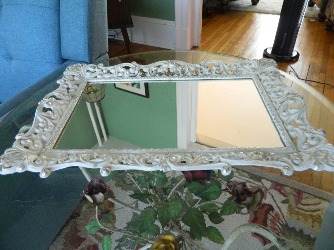 Vintage MCM Fancy Vanity Mirror Dresser Perfume Tray - Etsy