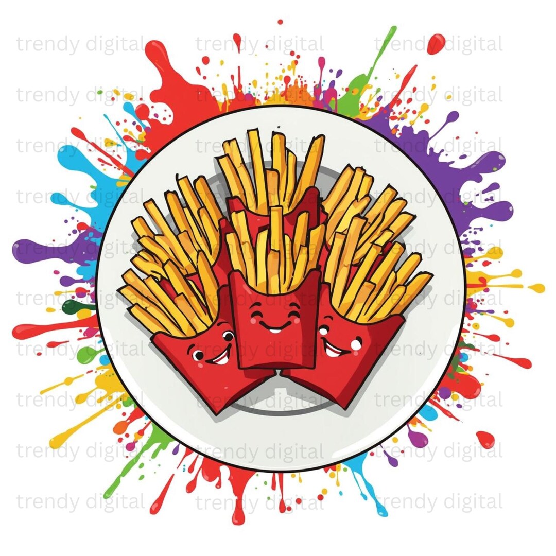 Printable French Fries Clipart Instant Download - Etsy