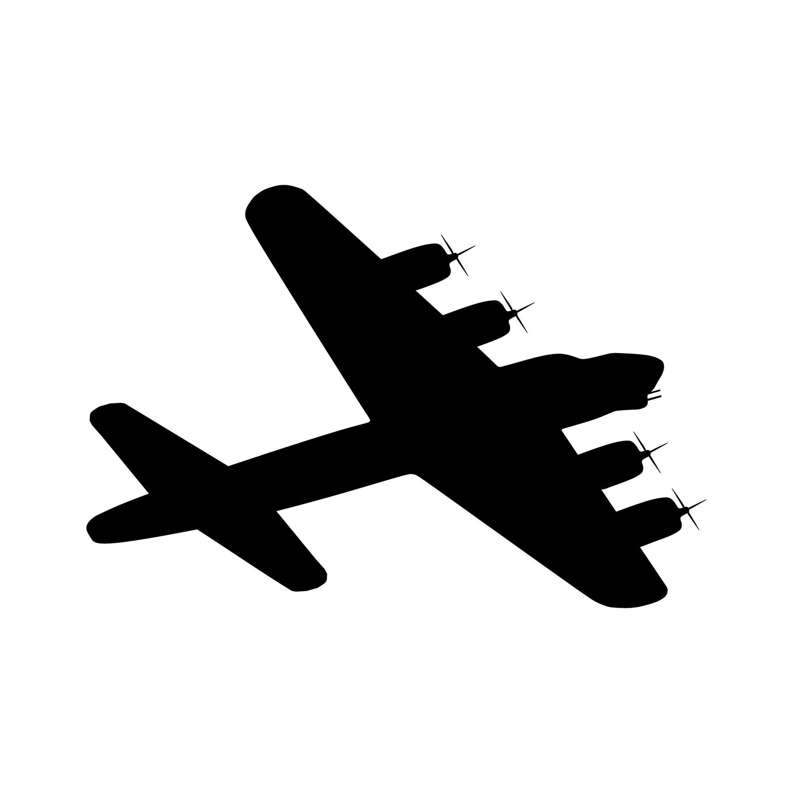 Minimalist Bomber Plane Silhouette | Military Aviation Icon (digital ...