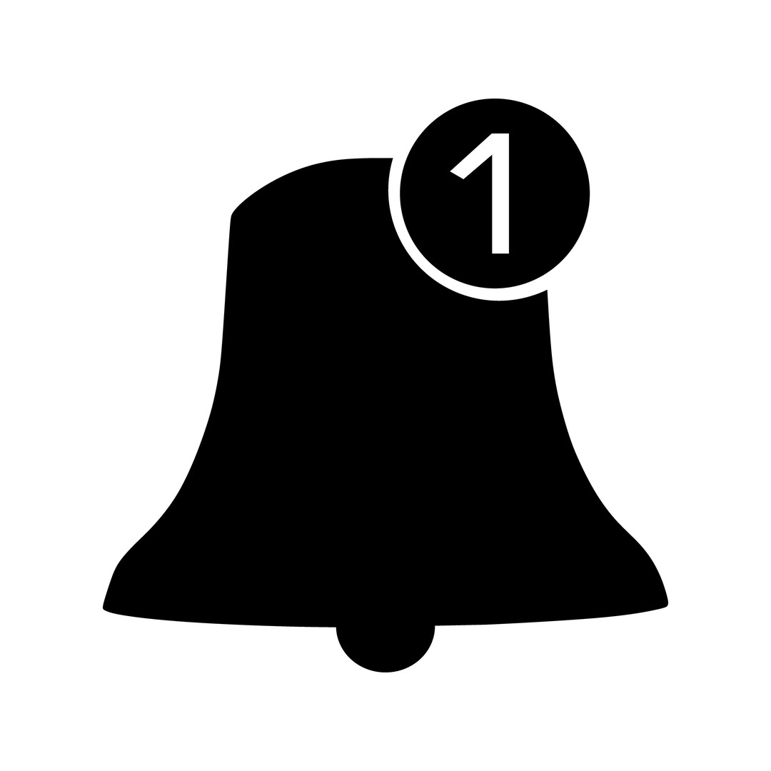 Minimalist Notification Icon | Black Alert Symbol (digital Files) - Etsy