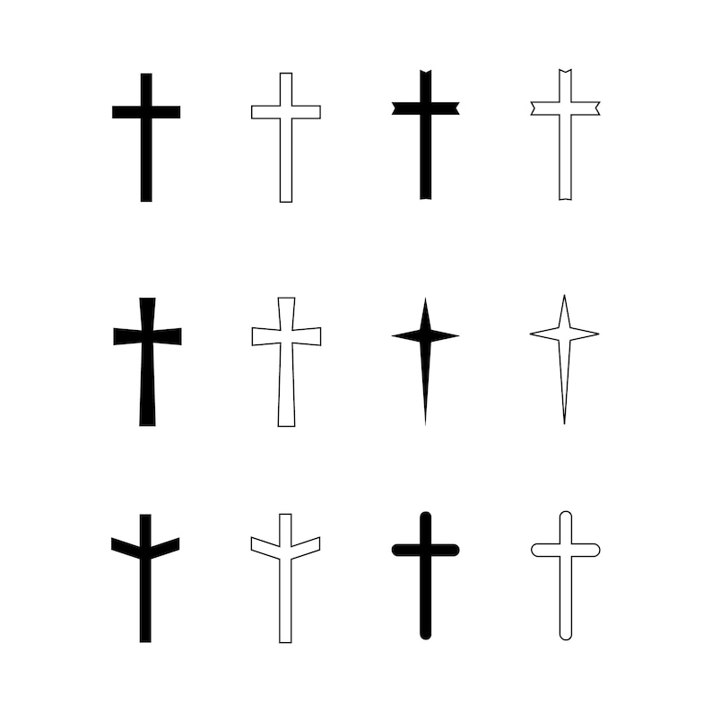 Christian Cross Icons | SVG, PNG, PDF Files - Etsy