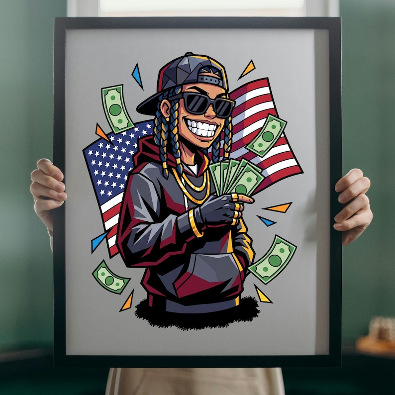 America 250 PNG, Hip Hop Money Clipart, USA Flag, 4th of July Shirt ...