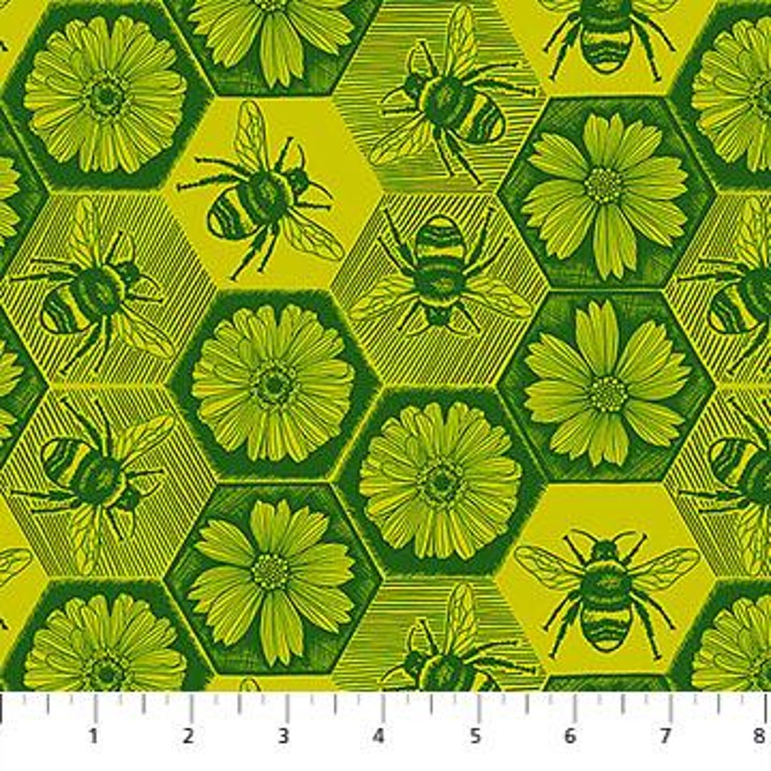 Busy in Citrus- Indelible Ink, Anna Maria Textiles - AMT1005-71C (1/2 ...