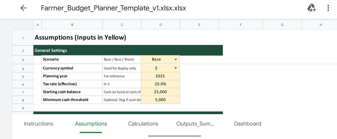 Farm Budget & Cash Flow Bundle 2026 | Annual Farm Financial Planning ...
