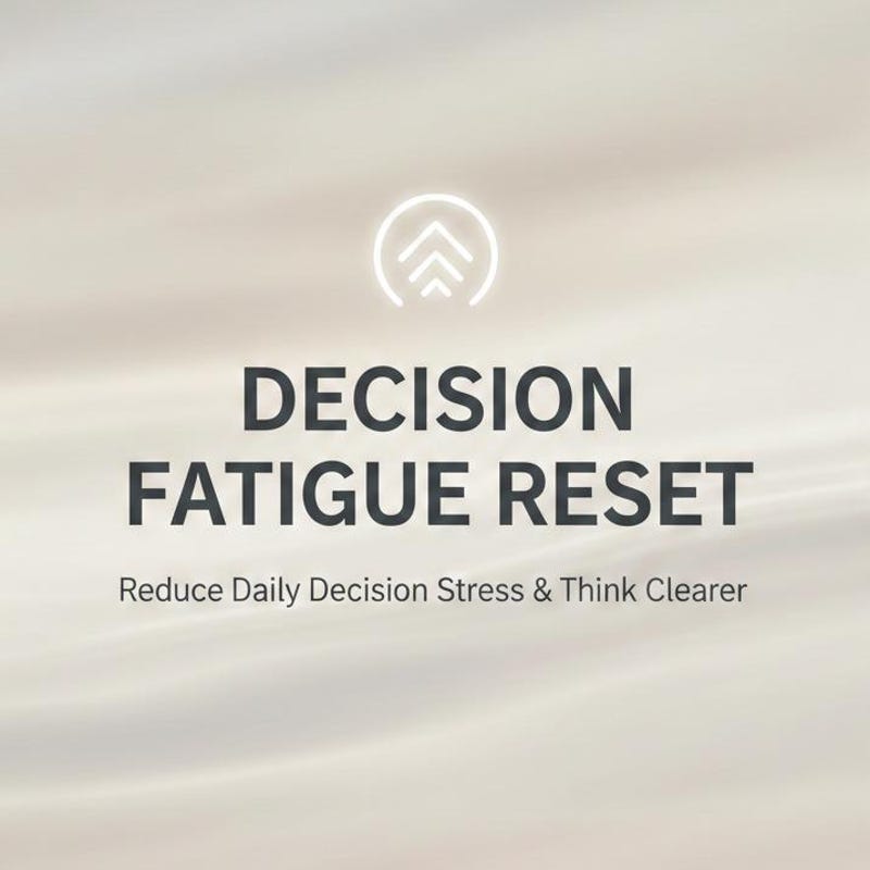 Decision Fatigue Reset - Etsy