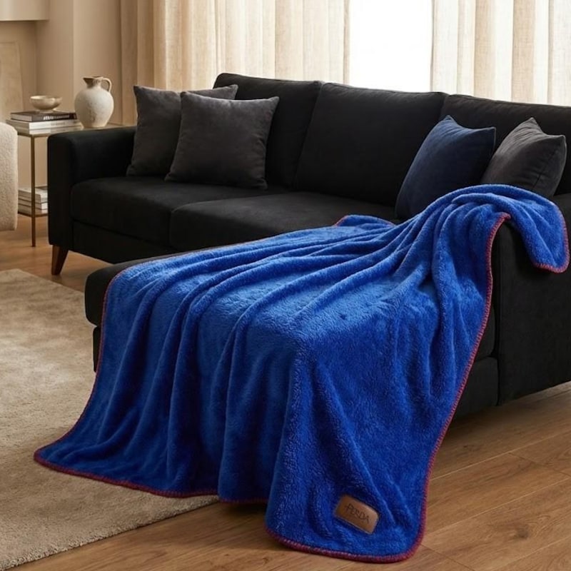 Royal Blue Throw Blanket - Etsy
