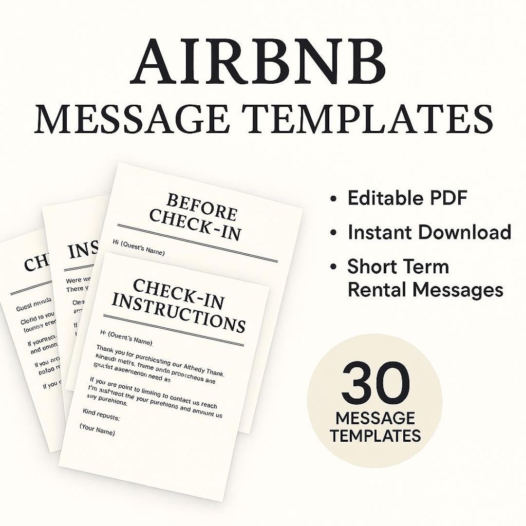 Airbnb Message Templates - Etsy