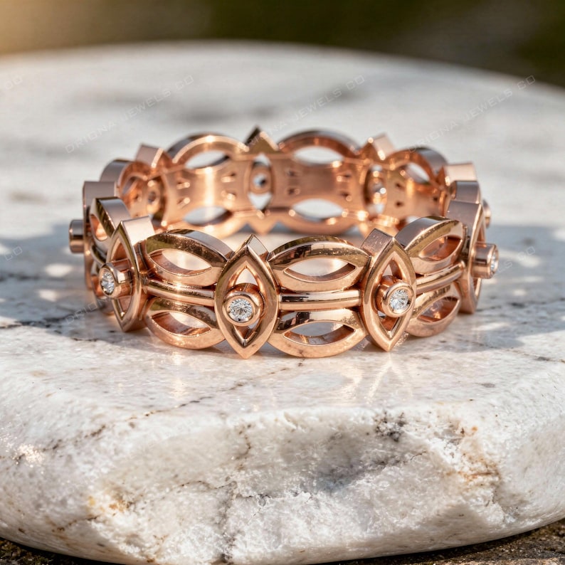 Buy Diamond Openwork Band Ring – Modern Statement, Anniversary Gift ...