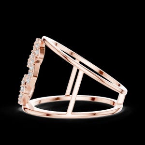 Buy Double Infinity Pavé Diamond Ring With Open Link Design Modern ...