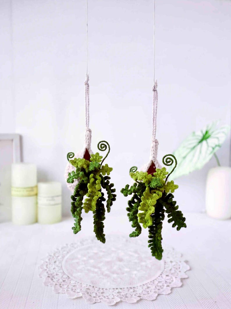 5 IN 1 Crochet Hanging Basket Bundle Pattern Vol.2 | Tiny Botanical Car ...