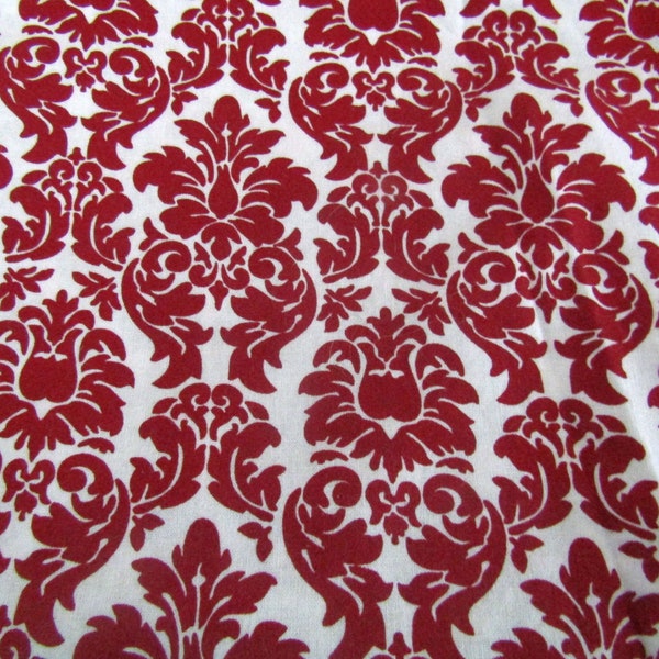 Red Damask Fabric - Etsy