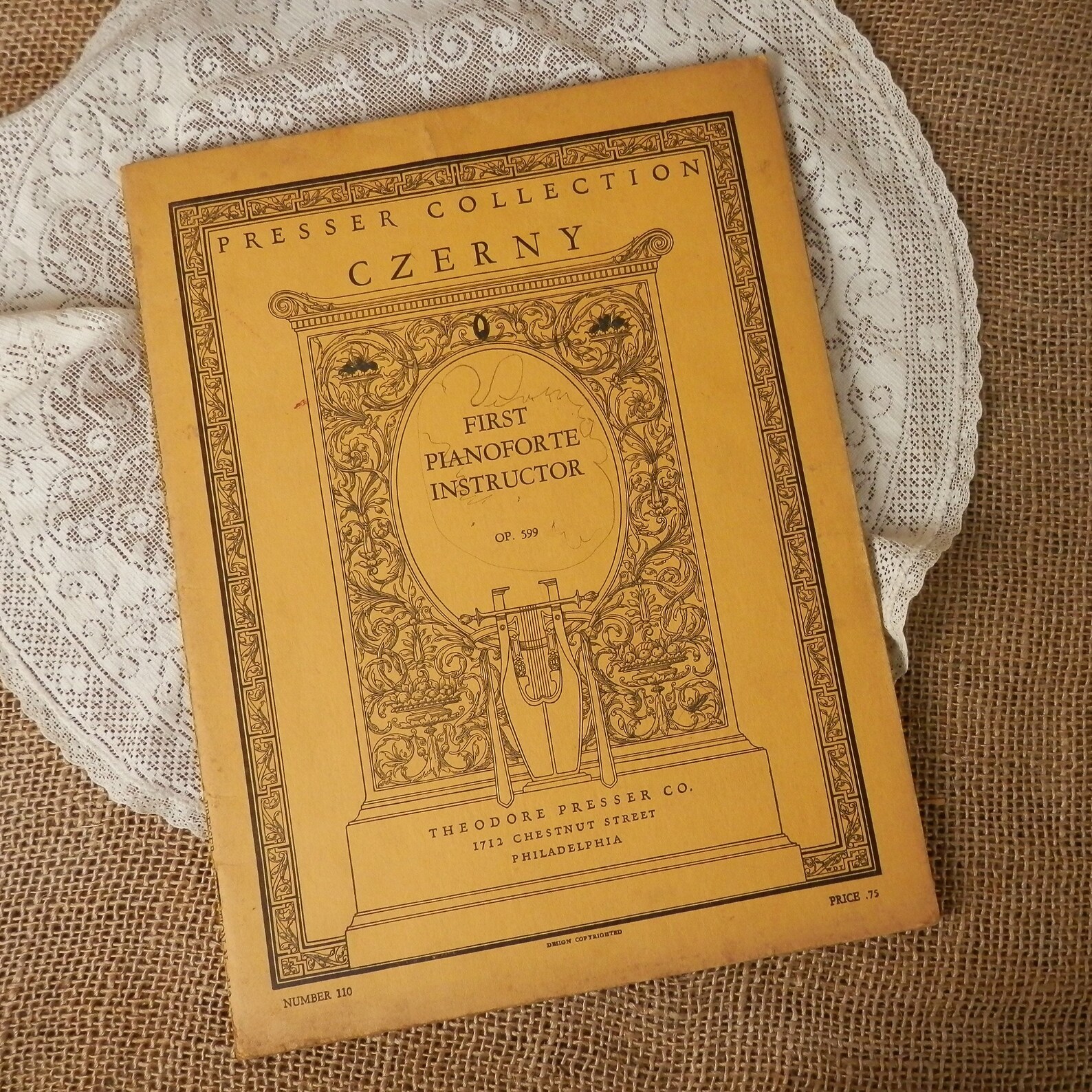 Vintage CZERNY Piano Book, First Pianoforte Instructor, Theodore ...
