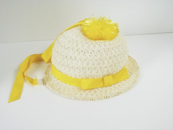 Vintage Girls Easter Hat, Little Girls Spring Hat, Wh… - Gem