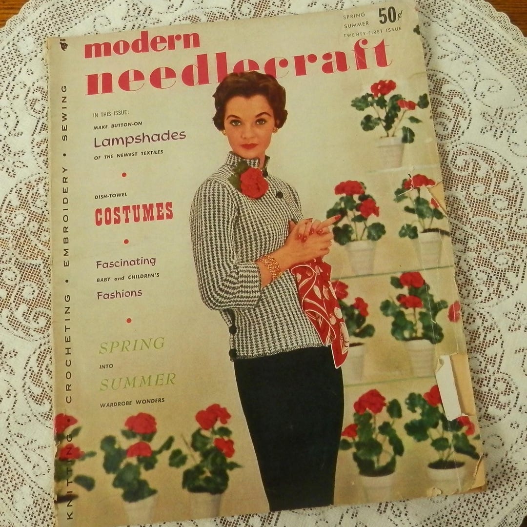 1954 Modern Needlecraft Magazine: Vintage Knit & Crochet Patterns - Etsy