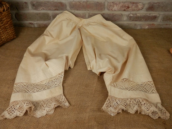 Antique Victorian Split Bloomers, Beautiful Lace and … - Gem