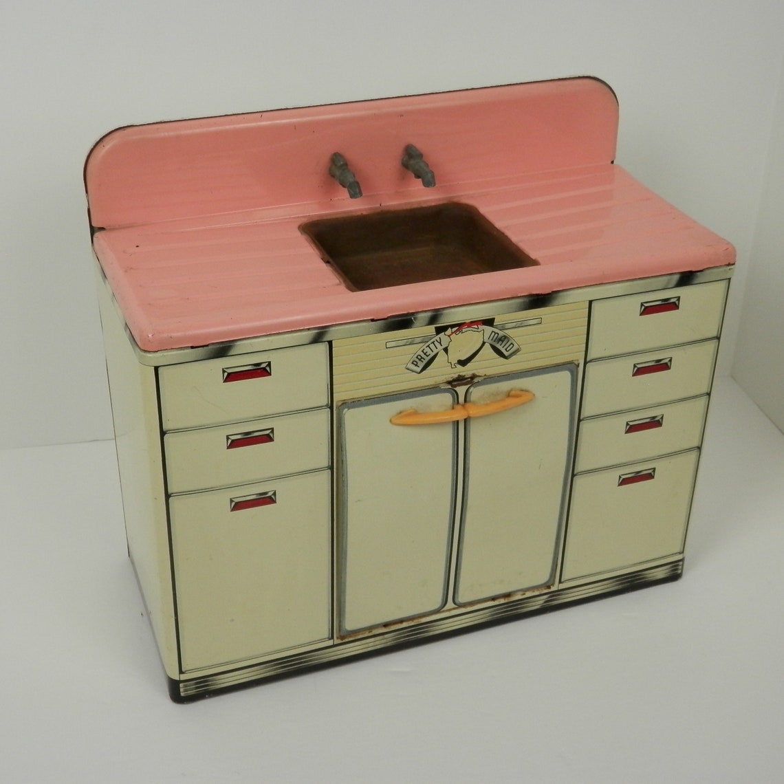 Vintage Metal Toy Kitchen Set Marx Pretty Maid Sink With - Etsy