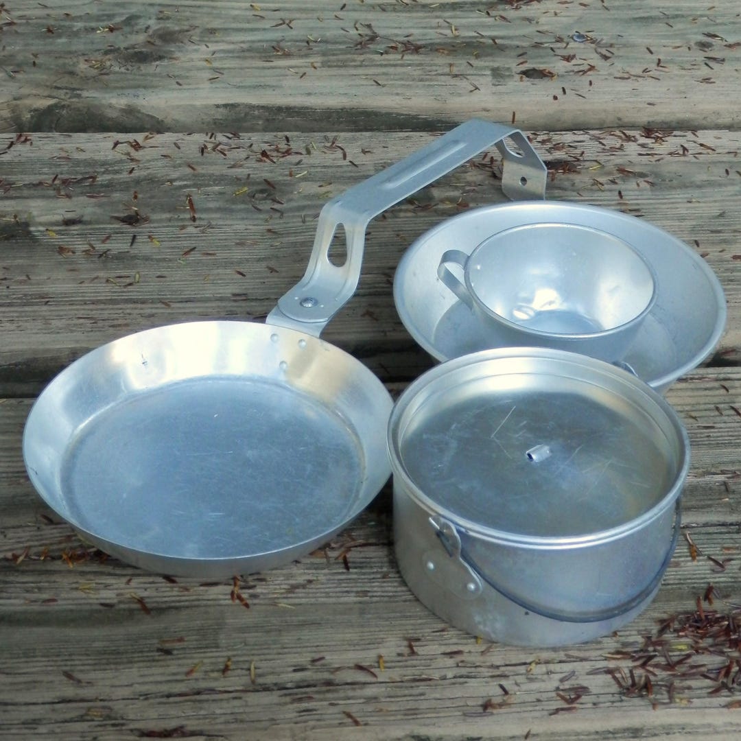 Vintage Girl Scout Mess Kit, Compact Aluminum Camp Cooking - Etsy