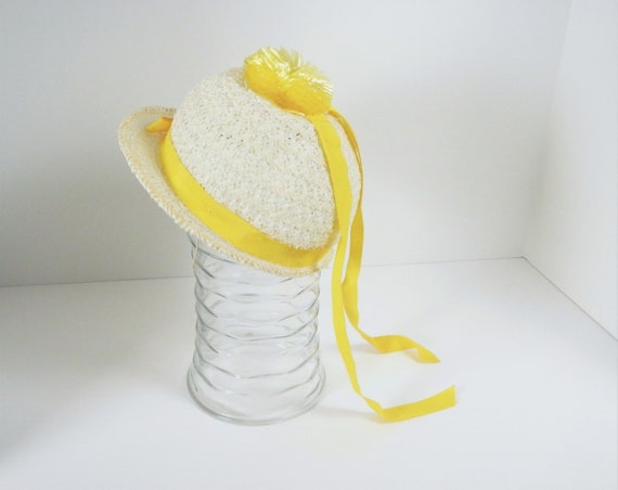 Vintage Girls Easter Hat Little Girls Spring Hat White Woven - Etsy