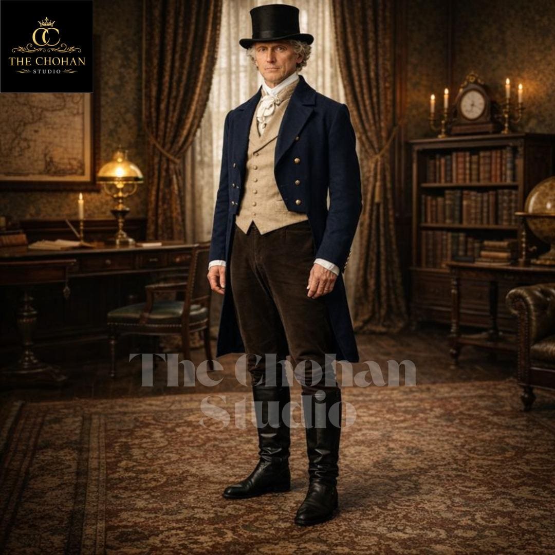Victorian Gentleman Tailcoat Outfit for Men, Vintage Edwardian Suit ...