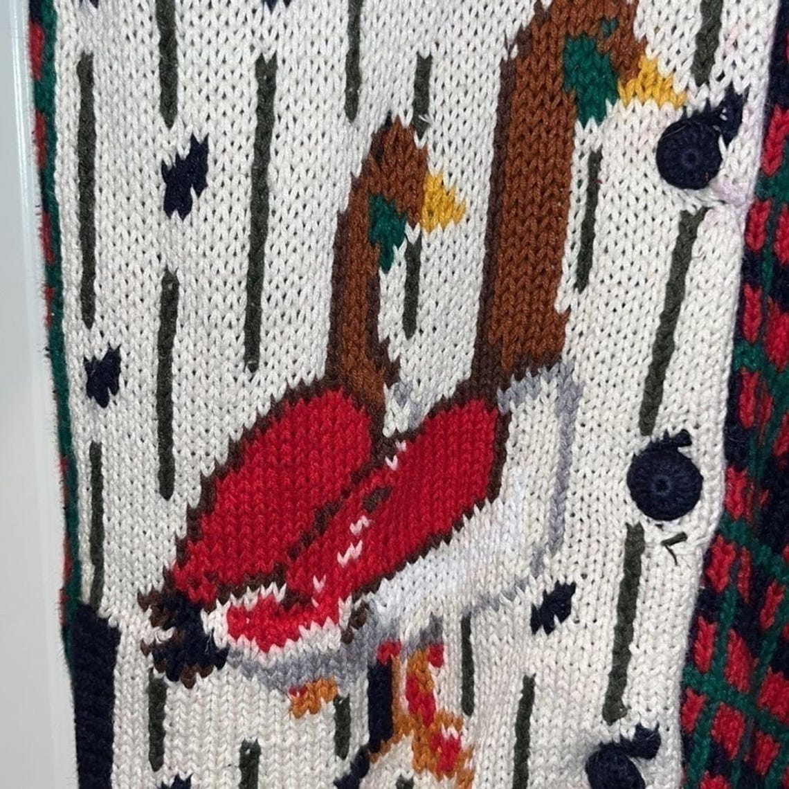 PREPPY Lodge Old Money Grandpa Chunky Knit 90s Duck Sweater Eagle Eye ...