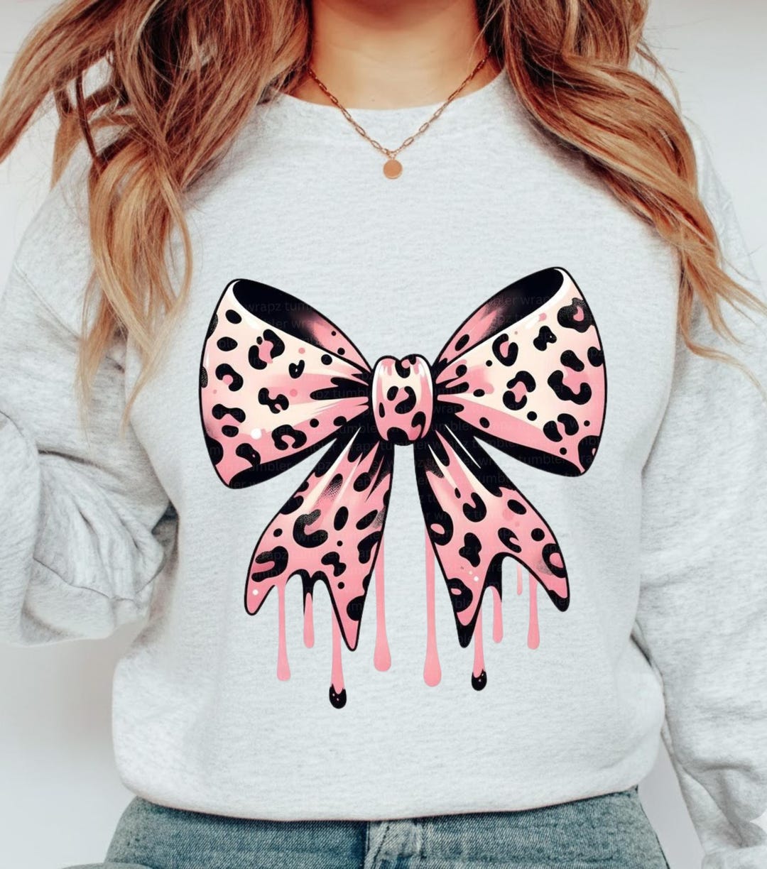Pink Leopard Bow PNG - Drip Style Coquette Aesthetic Sublimation Design ...