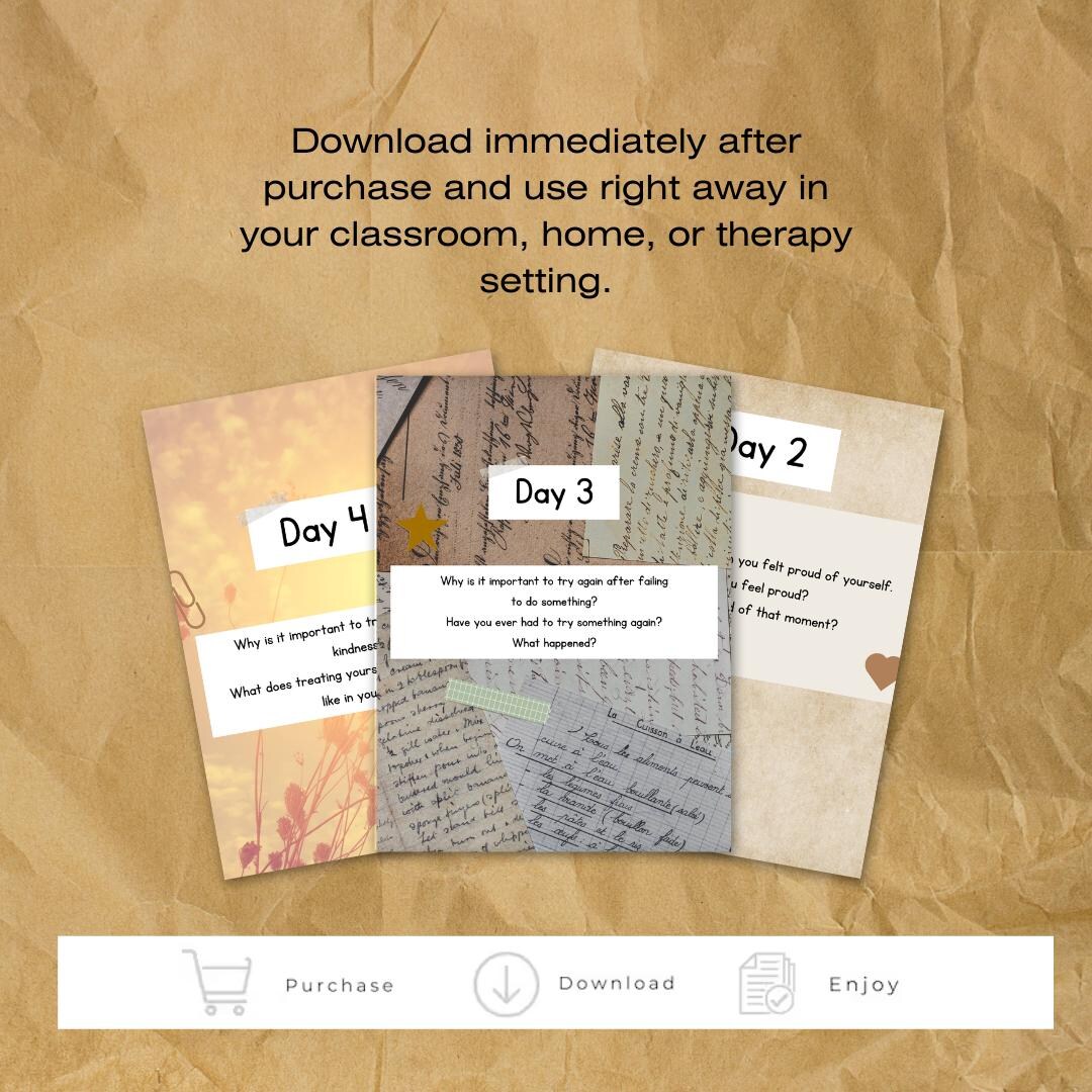 Growth Mindset Writing Prompts: Printable Journal Pages for Self ...