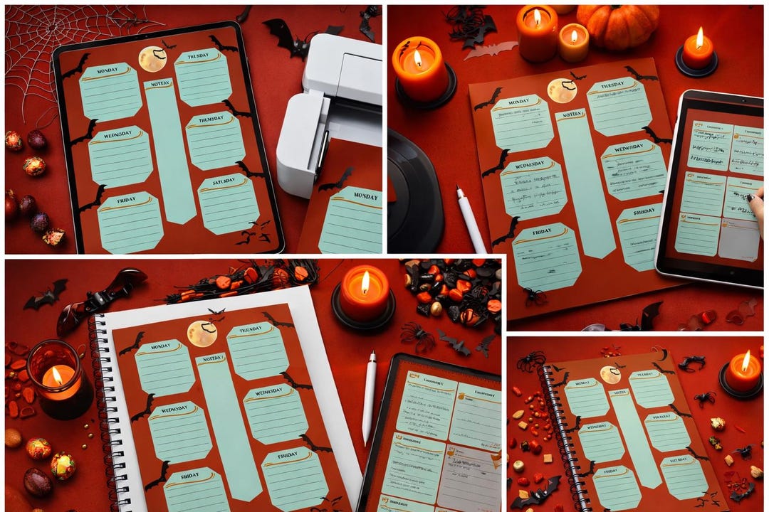 Halloween Weekly Planner Printable | Spooky Weekly Schedule | PDF & PNG ...