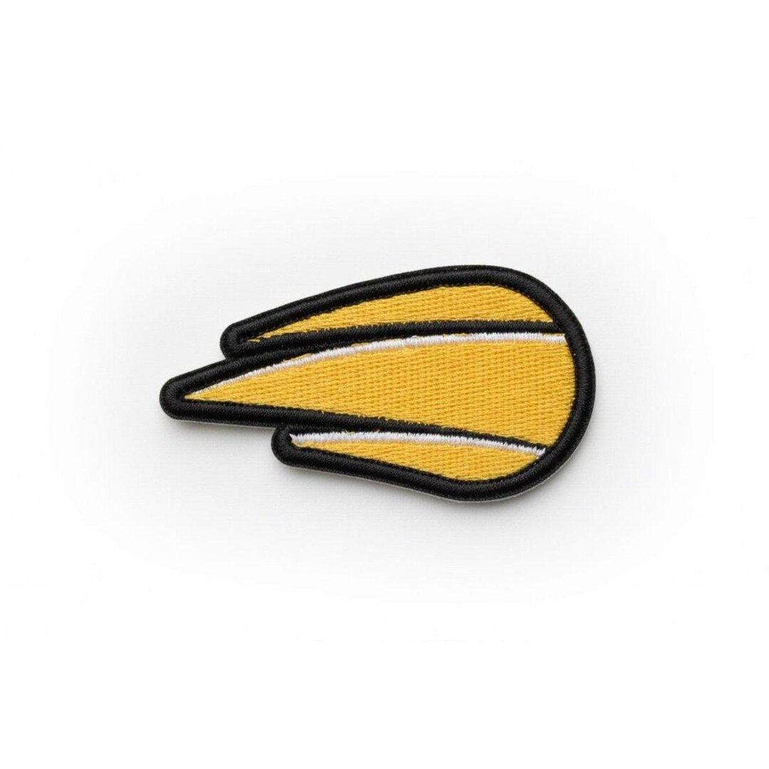 Yellow Shooting Comet Embroidered Patch Minimal Icon Iron on Sew on ...