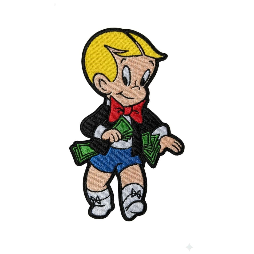 Richie Rich Embroidered Patch – Classic Cartoon Character Money Patch ...
