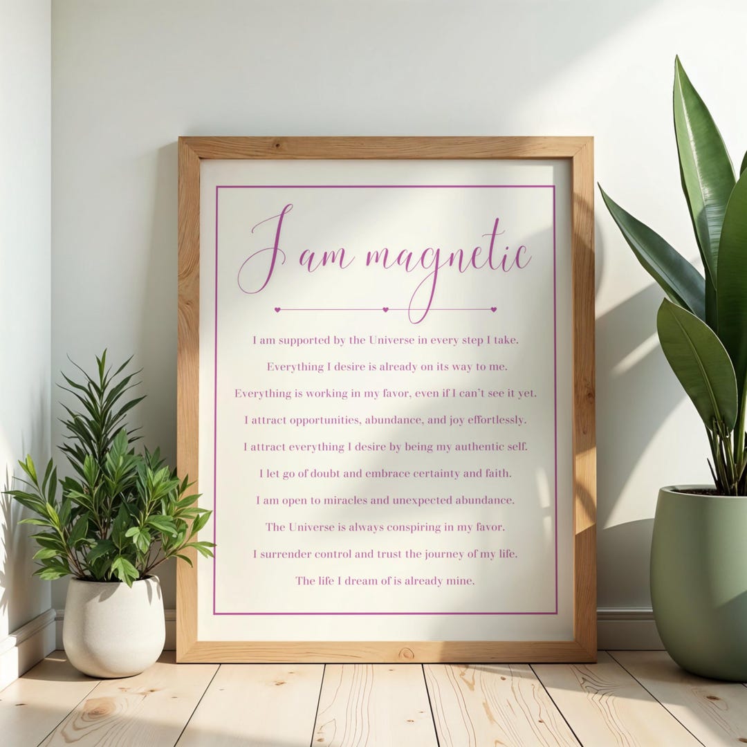 Daily Affirmations Wall Art | Manifestation Affirmational Poster ...