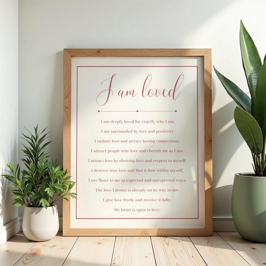 Daily Affirmations Wall Art | Self-love Affirmational Poster Printable ...