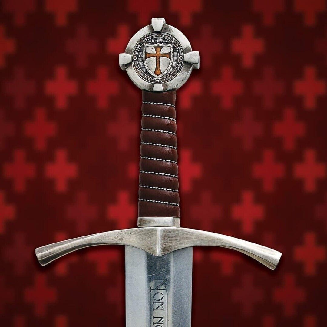 Handmade Medieval the Accolade Sword of the Knights Templar Replica ...
