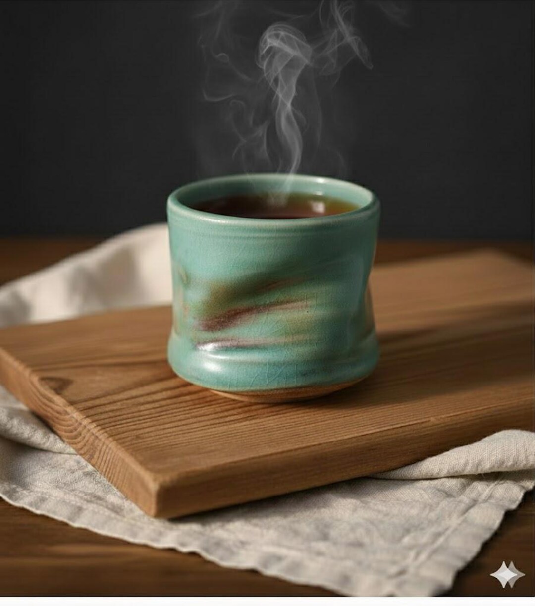 Handmade Japanese Style Yunomi Tea Cup | Organic Wabi-sabi Pottery ...