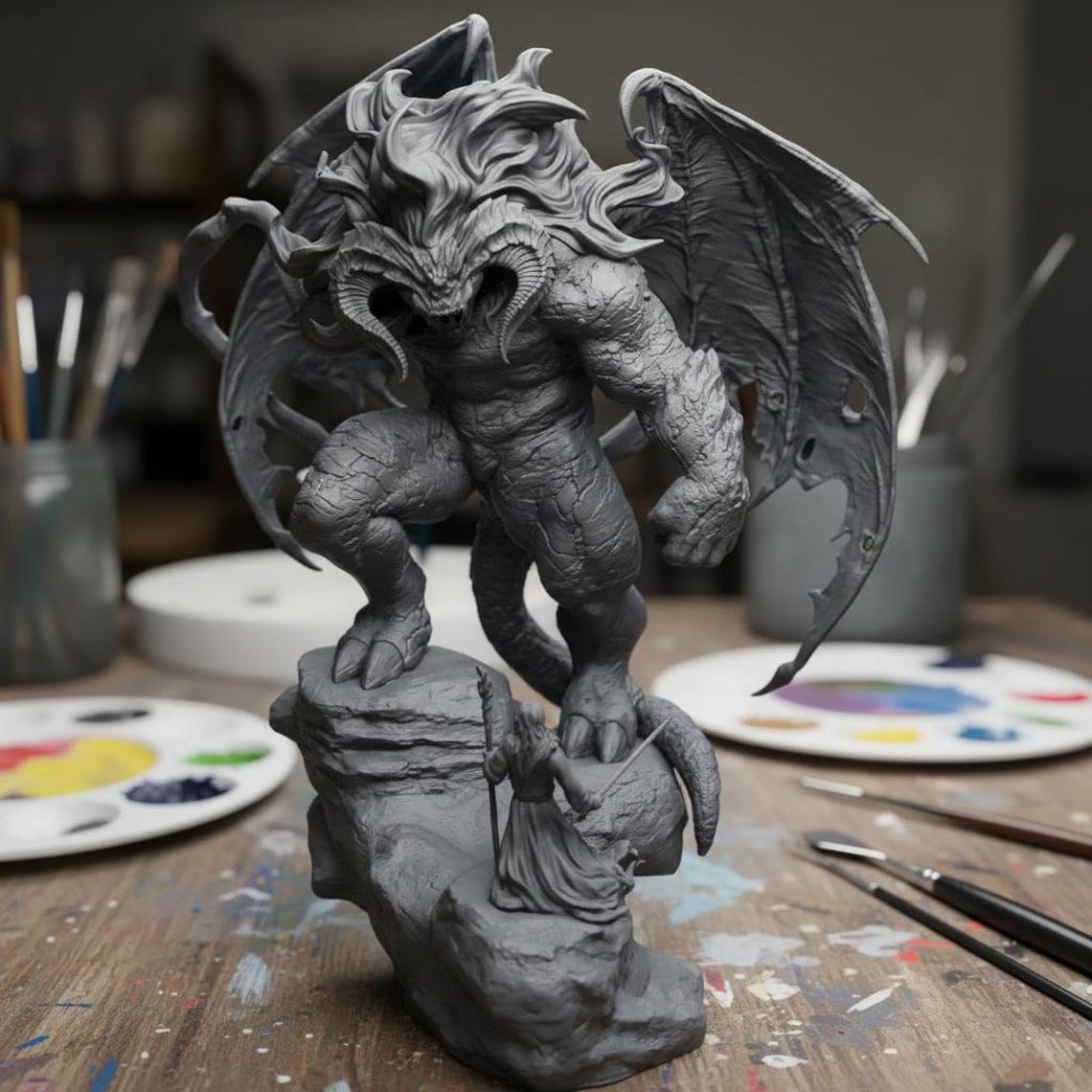 Balrog STL File – LOTR Inspired Demon of Fire 3D Printable Model ...