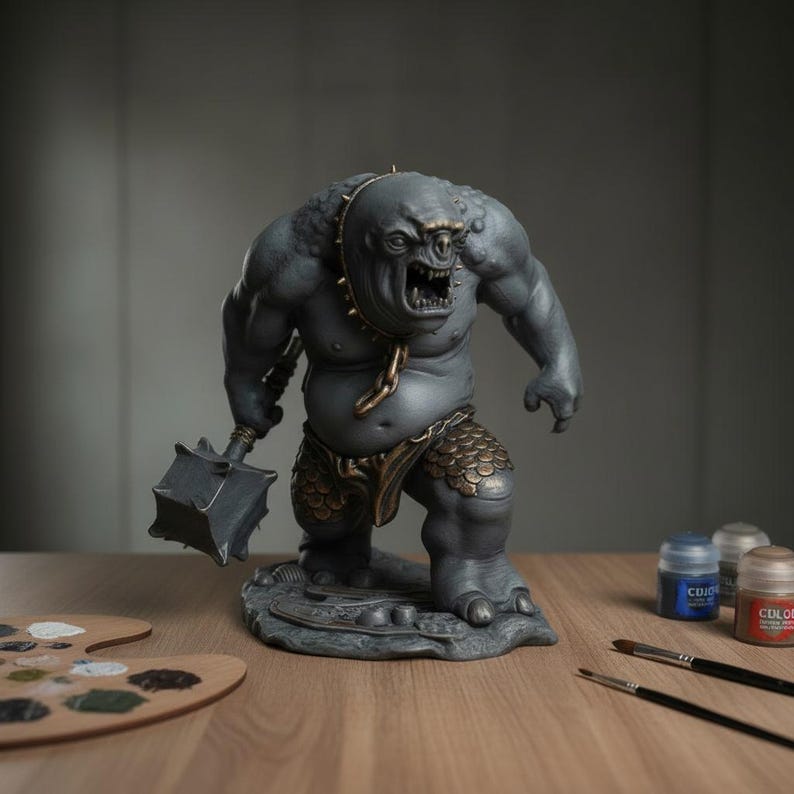 Cave Troll STL File – LOTR Inspired Monster 3D Printable Model (digital ...