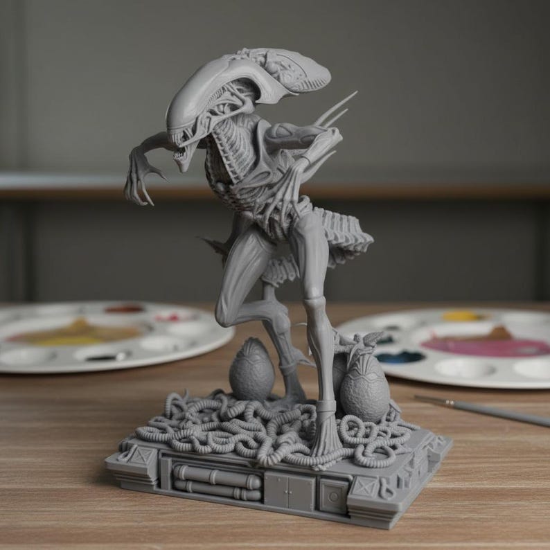 Alien Queen STL File – Xenomorph Hive Queen 3D Printable Model (digital ...