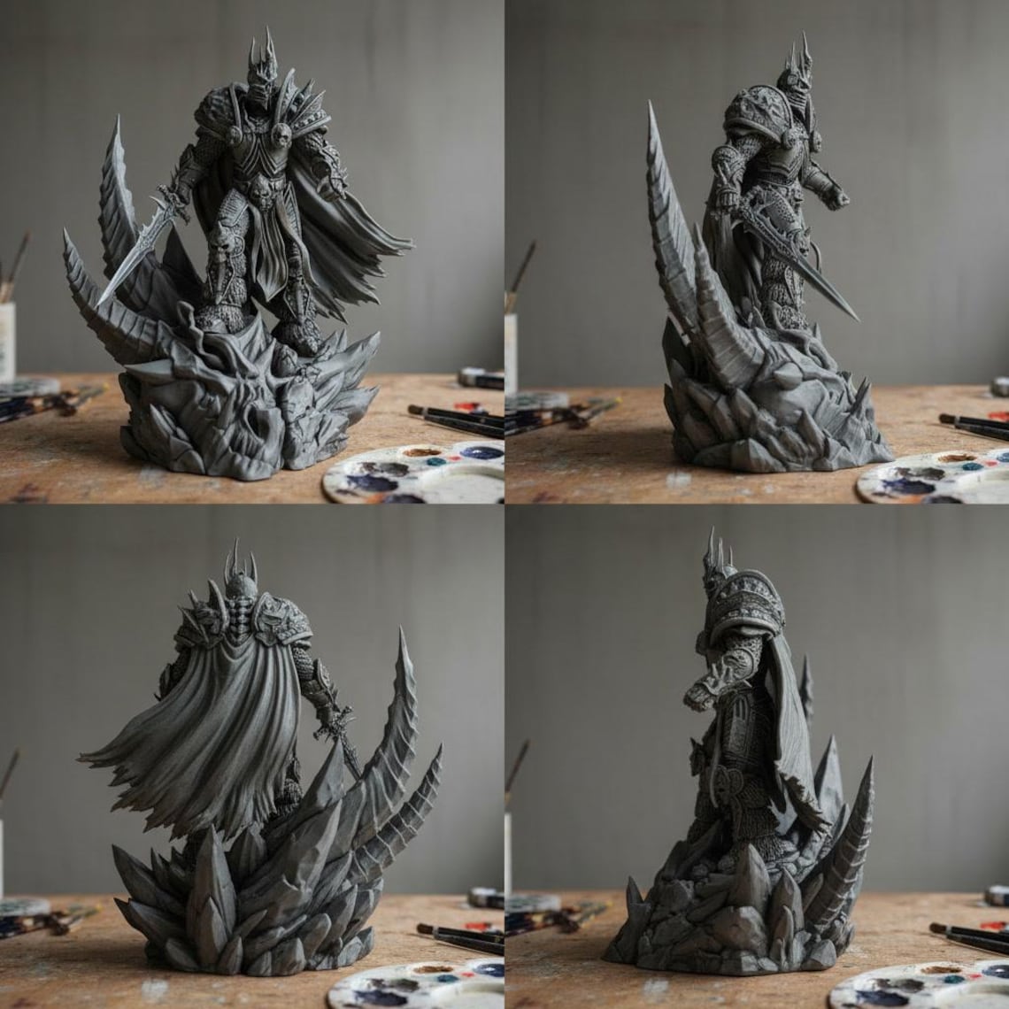 Lich King Arthas STL File – Frozen Undead King 3D Printable Model ...