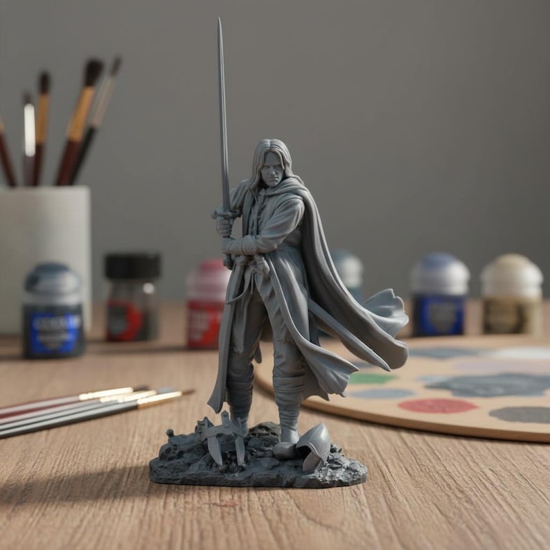 Aragorn STL File – LOTR Inspired Ranger King 3D Printable Model ...