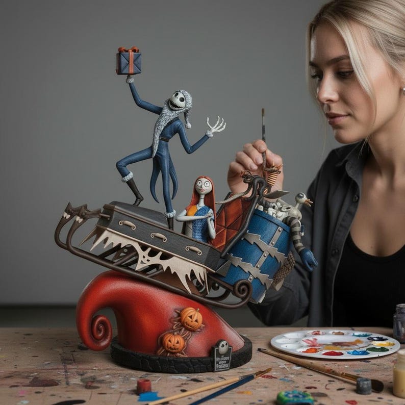 Jack & Sally STL File – Nightmare Before Christmas Inspired Couple 3D ...